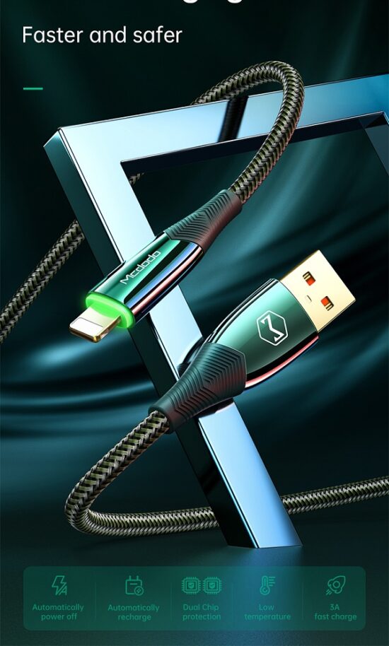 خرید کابل شارژ هوشمند لایتنینگ مک دودو مدل MCDODO CA-8060 طول 120 ...