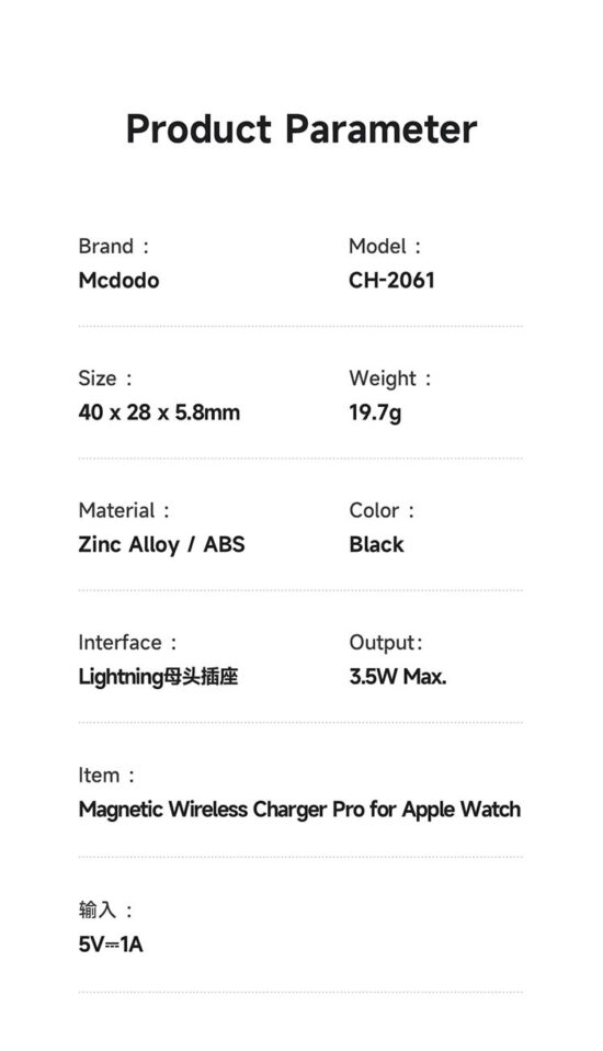 خرید شارژر مگنتی پرتابل اپل واچ مک دودو مدل MCDODO CH-2061 مختص کلیه ...