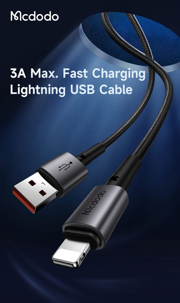 خرید کابل شارژ سریع لایتنینگ 3 آمپر مک دودو مدل MCDODO CA-3580 طول 1.2 ...