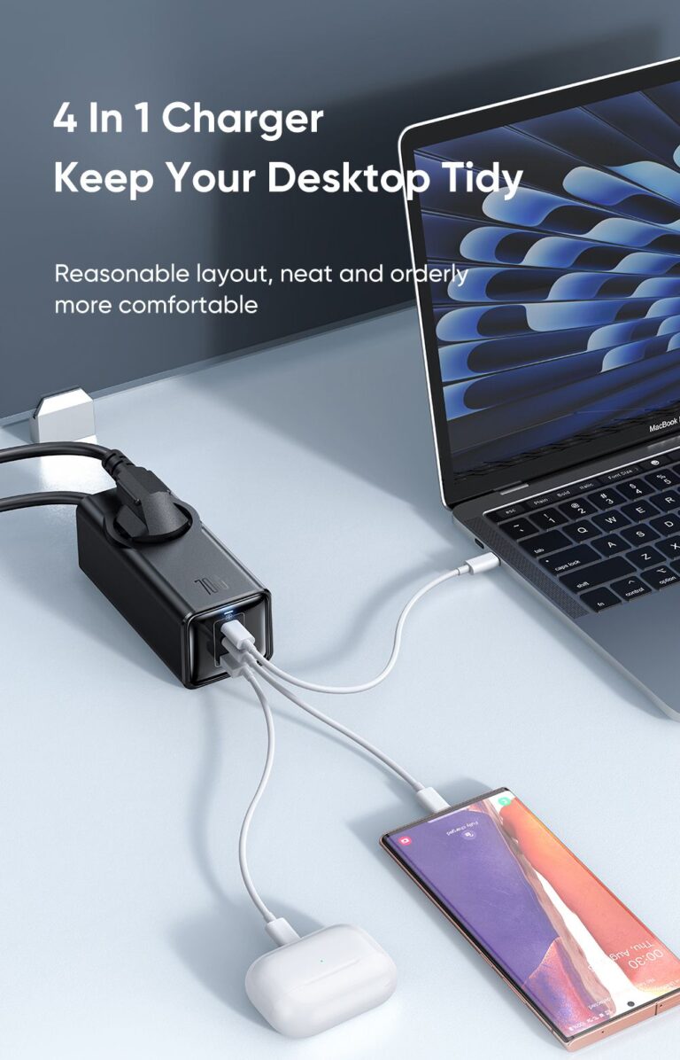 خرید آداپتور شارژ و چند راهی محافظ برق 70 وات مک دودو مدل MCDODO GaN CH ...